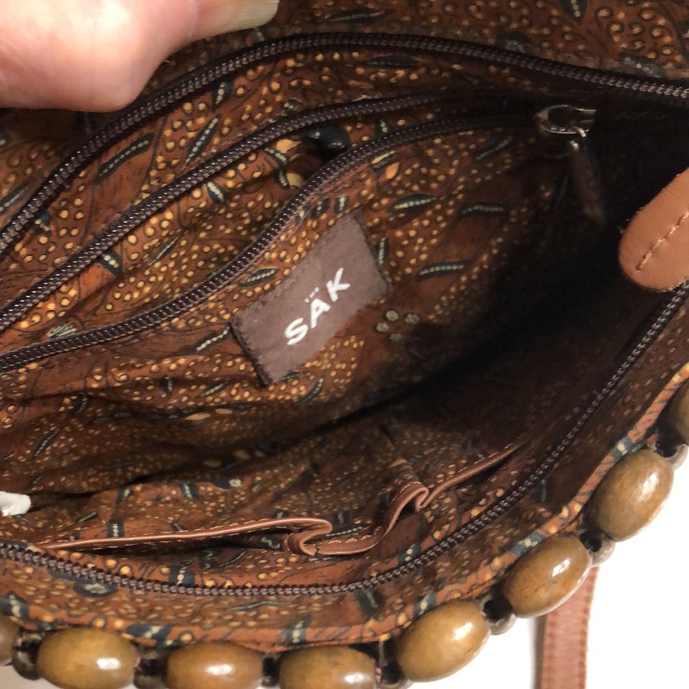 Vintage The Sak Wooden Bead Boho Purse - Gem